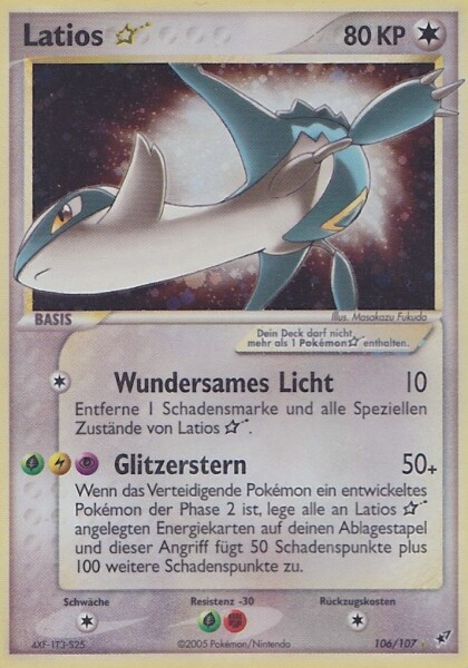 Latios Star - 106/107 - Gold Star - Good