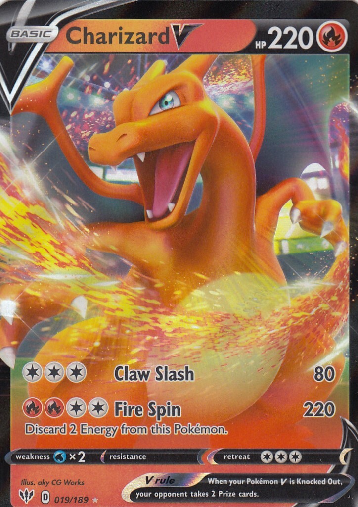 Charizard V 019/189 Sword & Shield - Darkness Ablaze