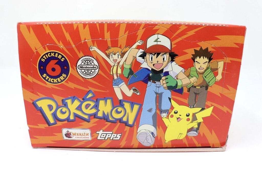 Pokemon Topps 2000 Sticker Display & Sammelalbum