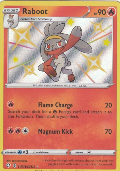 Raboot SV016/SV122 Sword & Shield - Shining Fates