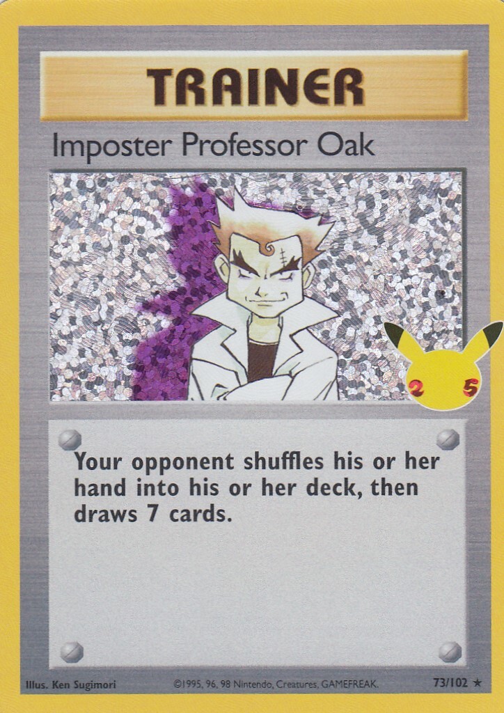 Imposter Professor Oak 73/102 Celebrations
