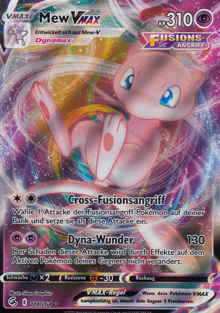 Mew VMAX - 114/264 - Rare VMAX - Excellent