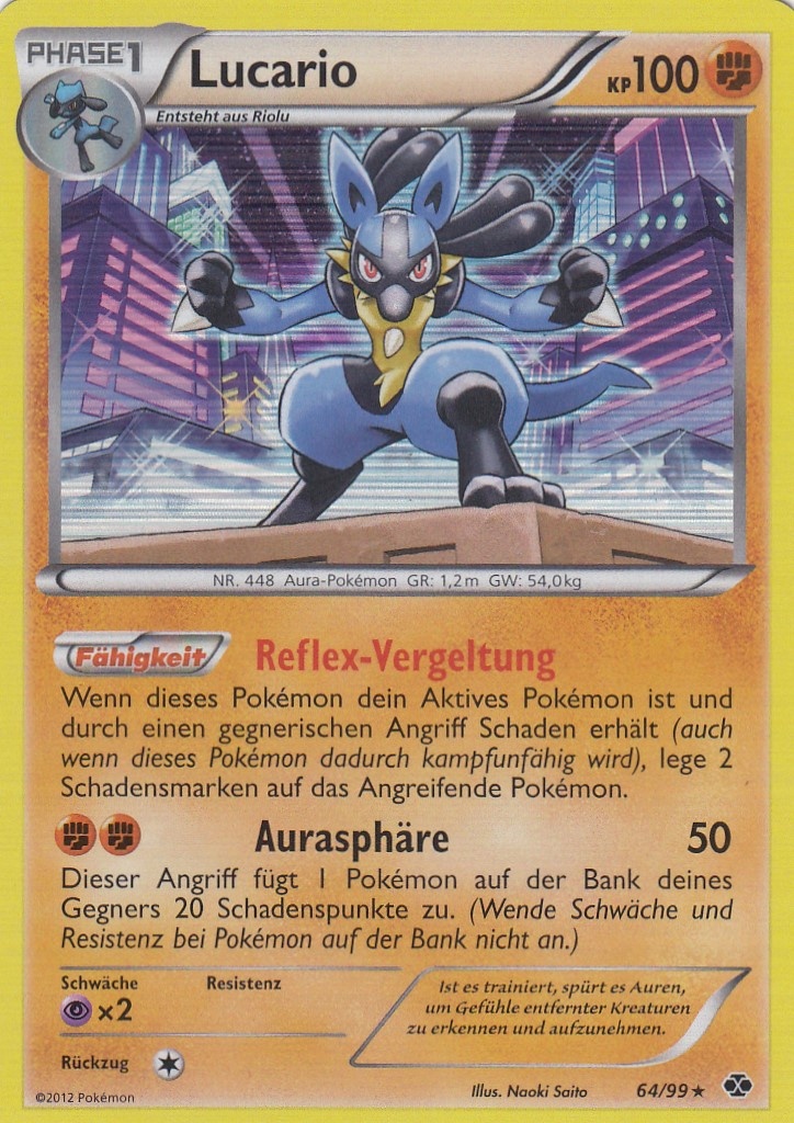 Lucario - 64/99 - Holo - Excellent