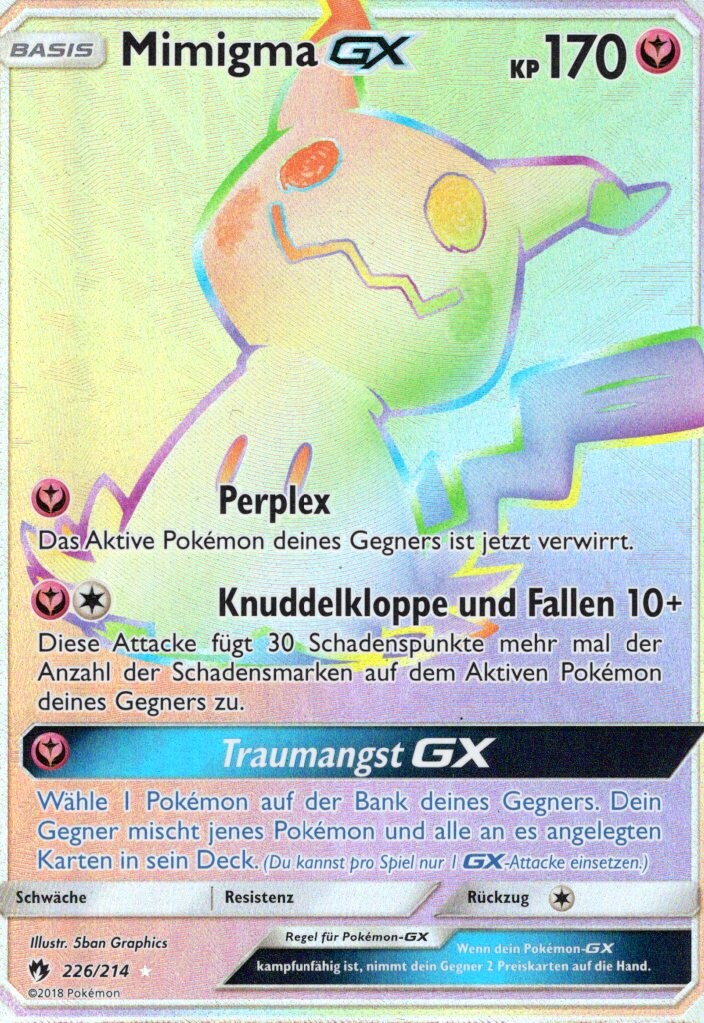 Mimigma GX - 226/214 - Rainbow Rare - Poor