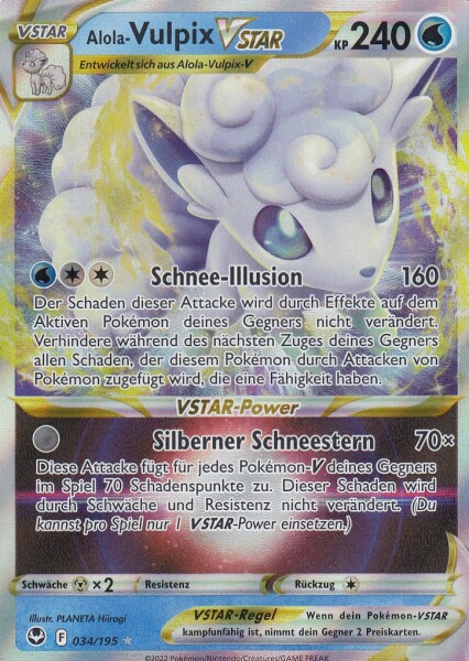 Alola Vulpix VSTAR - 034/195 - Ultra Rare