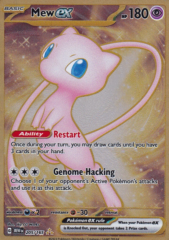 Mew ex - MEW EN - 205/165 - Metal Card