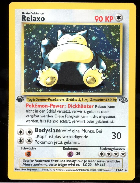 Relaxo - 11/64 - Holo 1st Edition