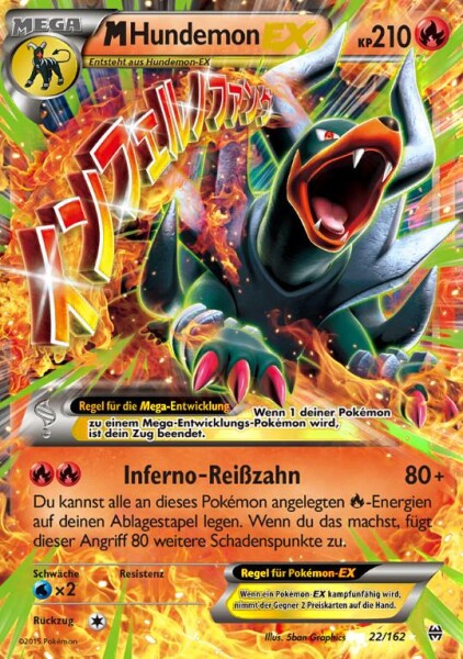 M Hundemon-EX - 22/162 - EX